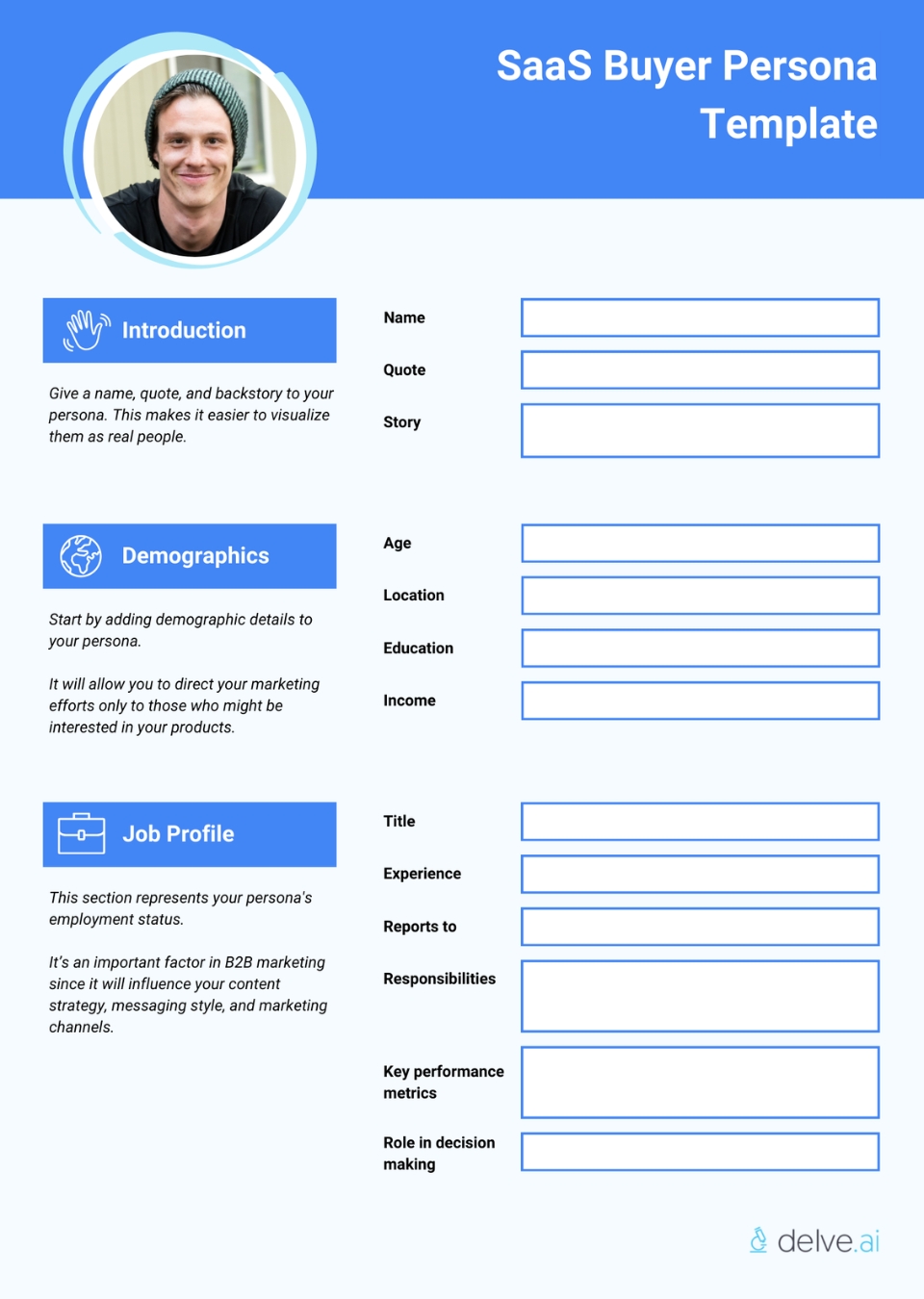 Free Buyer Persona Template [Download Now] | Delve AI