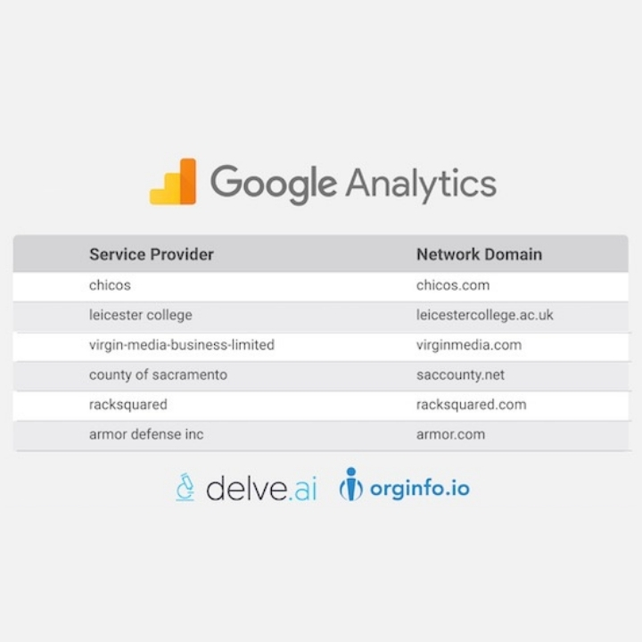 Get Service Provider and Network Domain in Google Analytics | Delve AI Blog